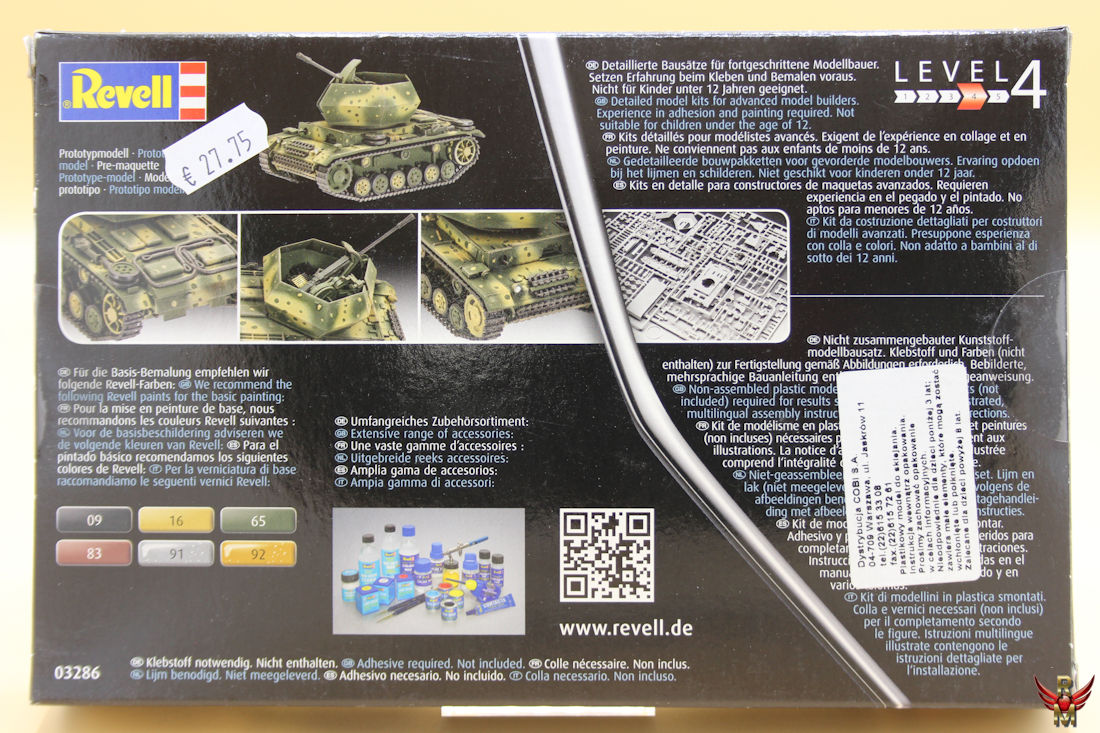 Rowasp ModelbouwRevell 1/72 Flakpanzer III Ostwind 37mm Flak 43 ...