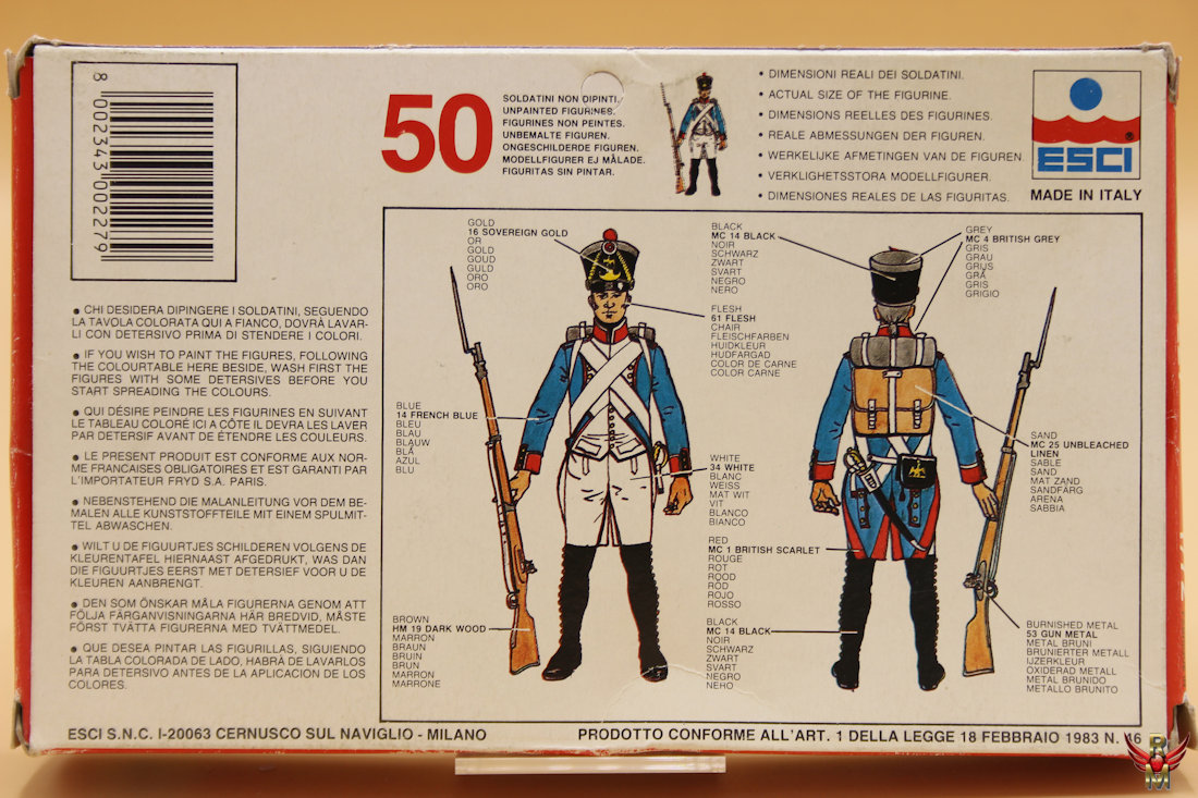 Rowasp ModelbouwESCI 1/72 Napoleonic Wars Waterloo 1815 French Line ...