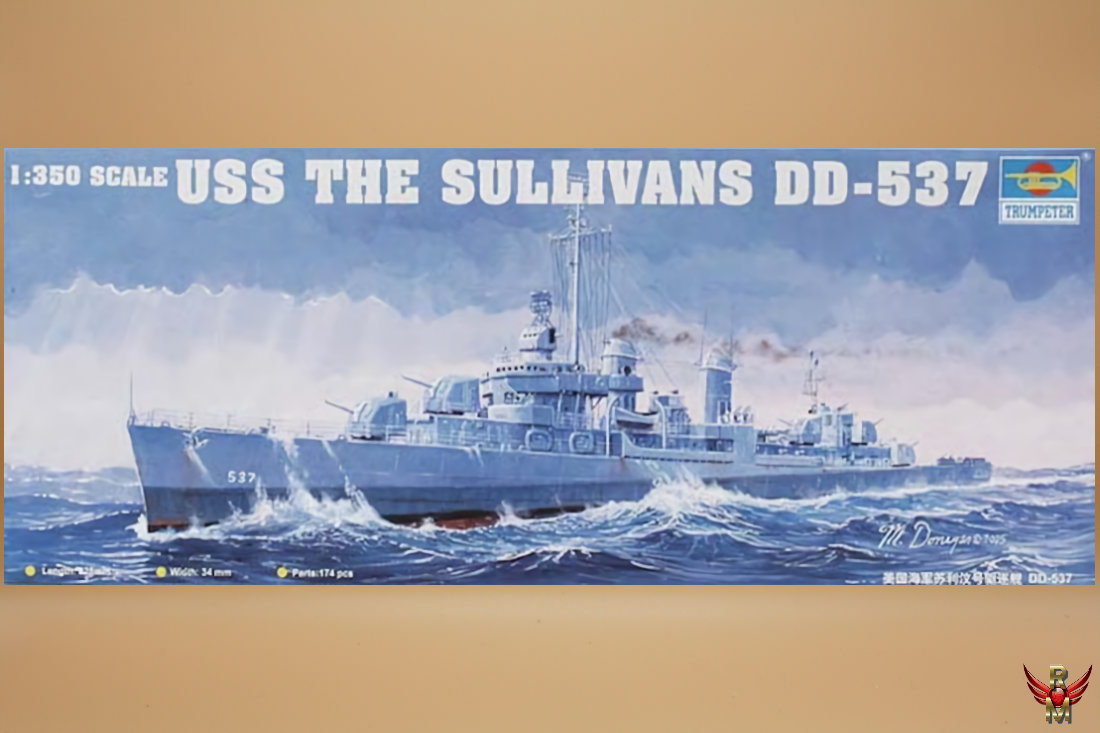 Rowasp ModelbouwTrumpeter 1/350 USS The Sullivans DD-537 - Rowasp Modelbouw